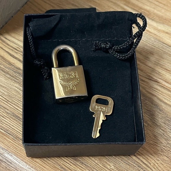 MCM | Accessories | Authentic Mcm Gold Padlock And Key Set | Poshmark
